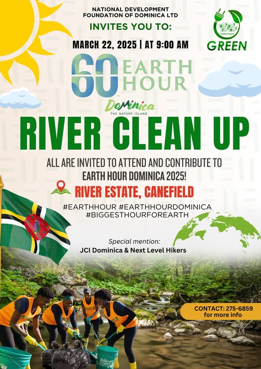 LIVE: Earth Hour Dominica 2025 river clean up - Dominica News Online